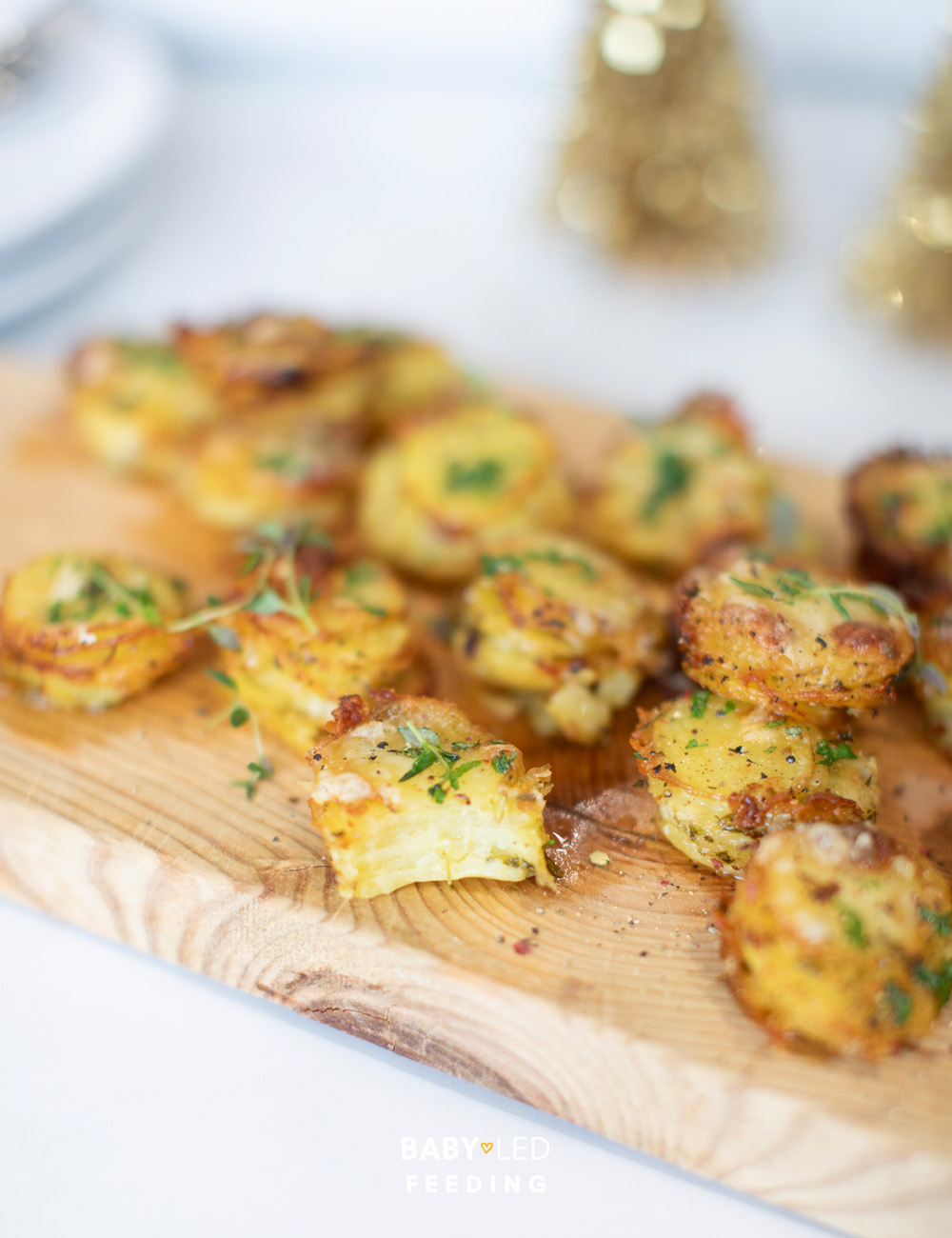 Christmas snack ideas bring so much joy - Cheesy Potato Stacks